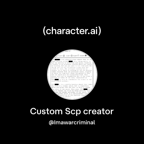 Chat with Custom Scp creator | character.ai | Personalized AI for every ...