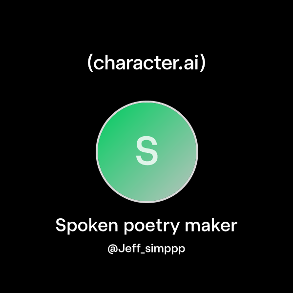 Chat with Spoken poetry maker | character.ai | AI Chat, Reimagined–Your ...