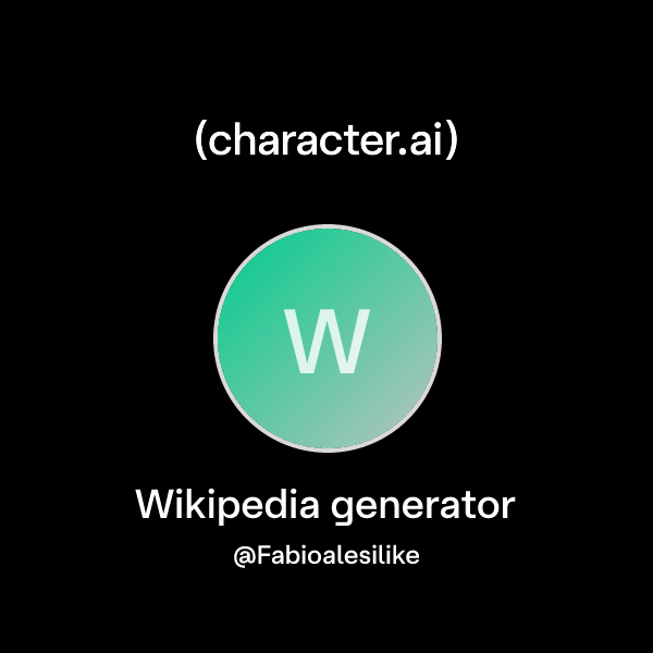 Chat with Wikipedia generator | character.ai | AI Chat, Reimagined–Your ...
