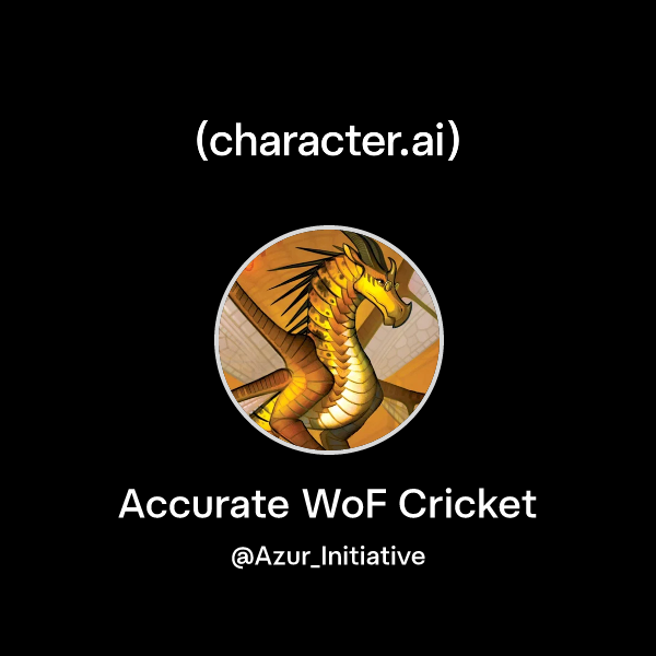 Chat with Accurate WoF Cricket | character.ai | AI Chat, Reimagined ...