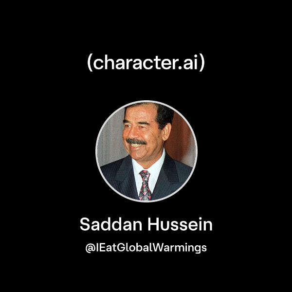 Chat with Saddan Hussein | character.ai | Personalized AI for every moment of your day