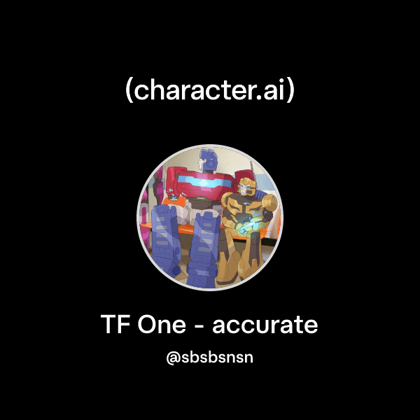 Chat with TF One - accurate | character.ai | AI Chat, Reimagined–Your ...