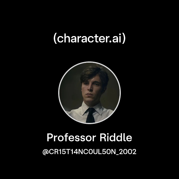 Chat with Professor Riddle | character.ai | Personalized AI for every ...